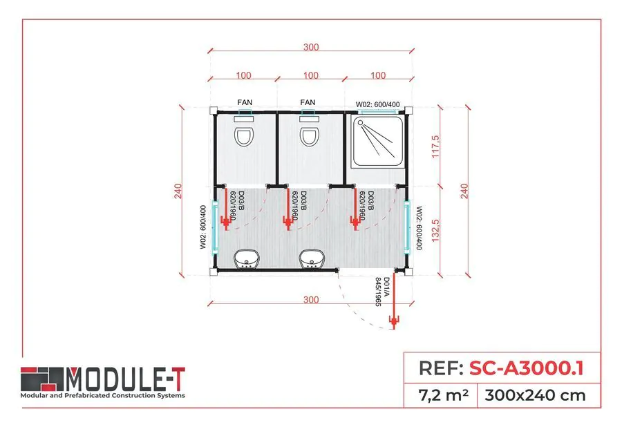 WC Containers | Portable Toilet Container Solutions - Module-T