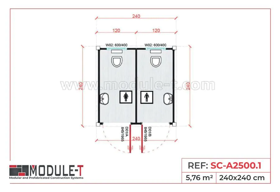 WC Containers | Portable Toilet Container Solutions - Module-T