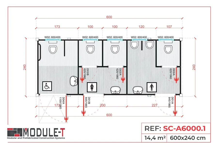 WC Containers | Portable Toilet Container Solutions - Module-T